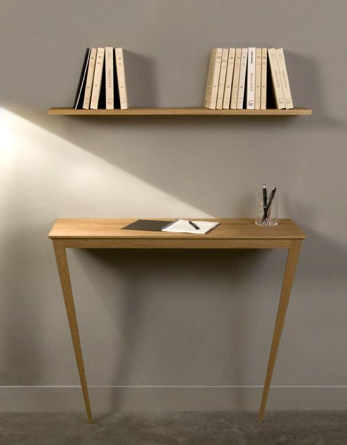 console-bureau-ordinateur avec étagère à fixation invisible - La ...